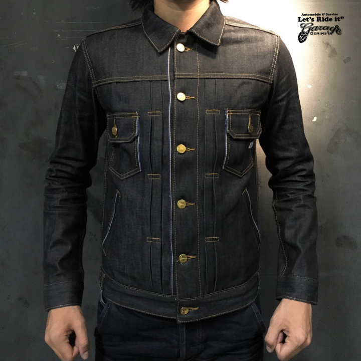 GRJ001 แจ็คเก็ตยีนส์ Denim Jacket เสื้อ (Blue Selvedge) (Gasoline ...