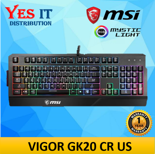 MSI VIGOR GK20 US Gaming Keyboard Interceptor DS4100 Gaming Keyboard ...