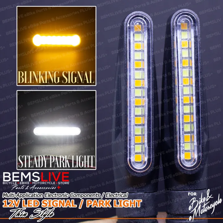 12Volts High Intensity Thin LED Motorcycle Signal Lights & Park Lights ...
