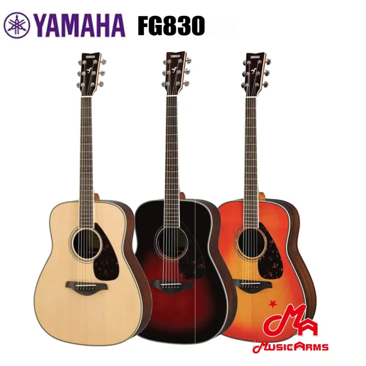 Yamaha FG830 Acoustic Guitar กีต้าร์โปร่ง ยามาฮ่า FG-830 + ประกันศูนย์ ...