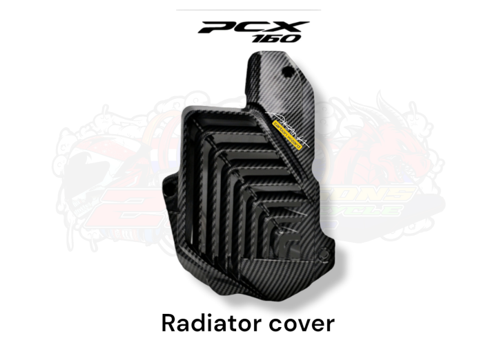 Honda PCX160 Radiator Cover Carbon with akana sticker | Lazada PH