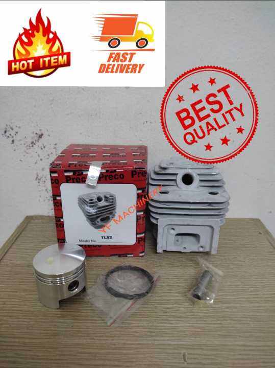 READY STOCK PRECO Cylinder Block TL52 Brush Cutter Mesin Rumput Cylinder Piston Assy OGAWA VICTA ...