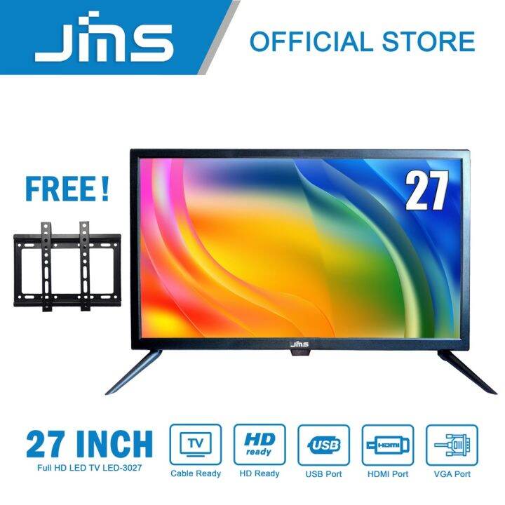JMS 27 Inch Full HD LED TV Free Wall Bracket LED-3027 | Lazada PH