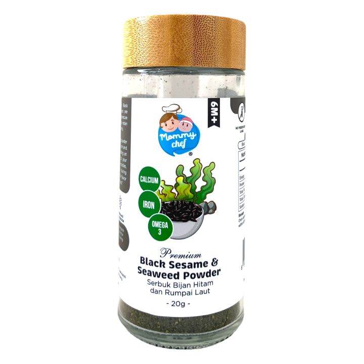 Mommy Chef Black Sesame & Seaweed Powder (6m+) 20g Baby Food Vegetable ...