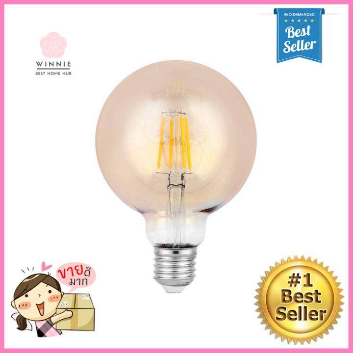 หลอด LED HI-TEK FILAMENT G95 6 วัตต์ WARMWHITE E27LED FILAMENT BULB HI-TEK G95 6W WARMWHITE E27 ...