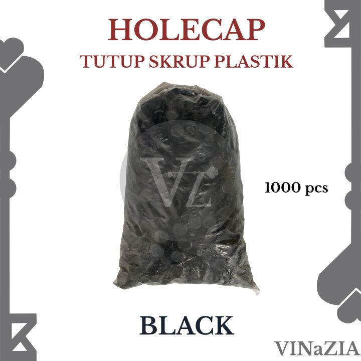 HOLECAP/TUTUP SKRUP PLASTIK LUBANG PINTU KUSEN ALUMINIUM HITAM 1000pcs | Lazada Indonesia