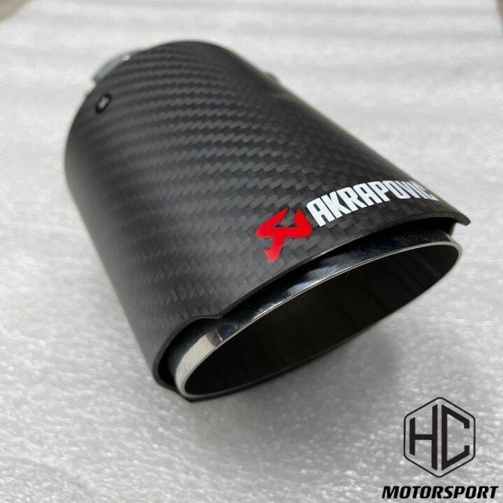 Akrapovic Carbon Fiber Exhaust Tip Universal Car Ekzos Tail Pipe Single ...