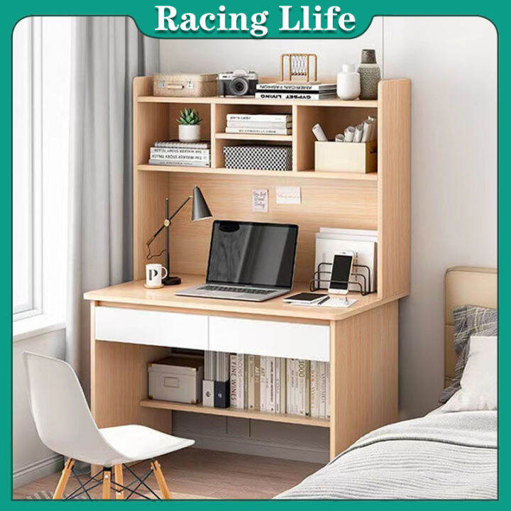 Nordic Computer Table With Drawer And Shelf Desk Table For Computer ...