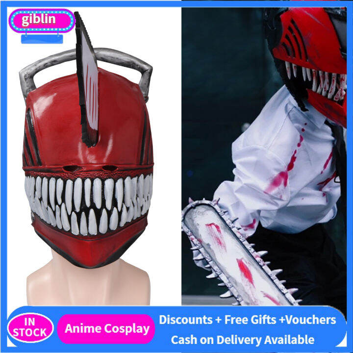 Anime Chainsaw Man Denji Mask Cosplay Latex Masks Helmet Masquerade ...