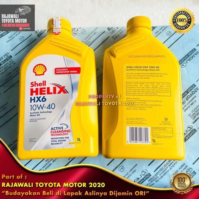 Oli Shell Helix Hx6 10W-40 Synthetic 10W40 1L Diesel & Bensin Original ...