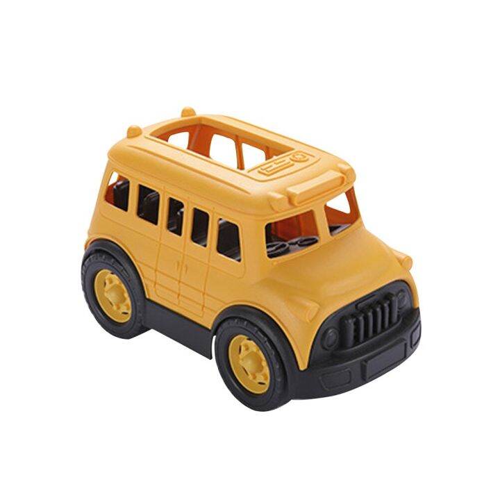 Toy Car School Playset Truck Toys Model Backminibuses Vehicle Excavator ...
