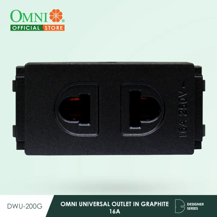 OMNI Universal Outlet in Graphite 16A - DWU-200G | Lazada PH