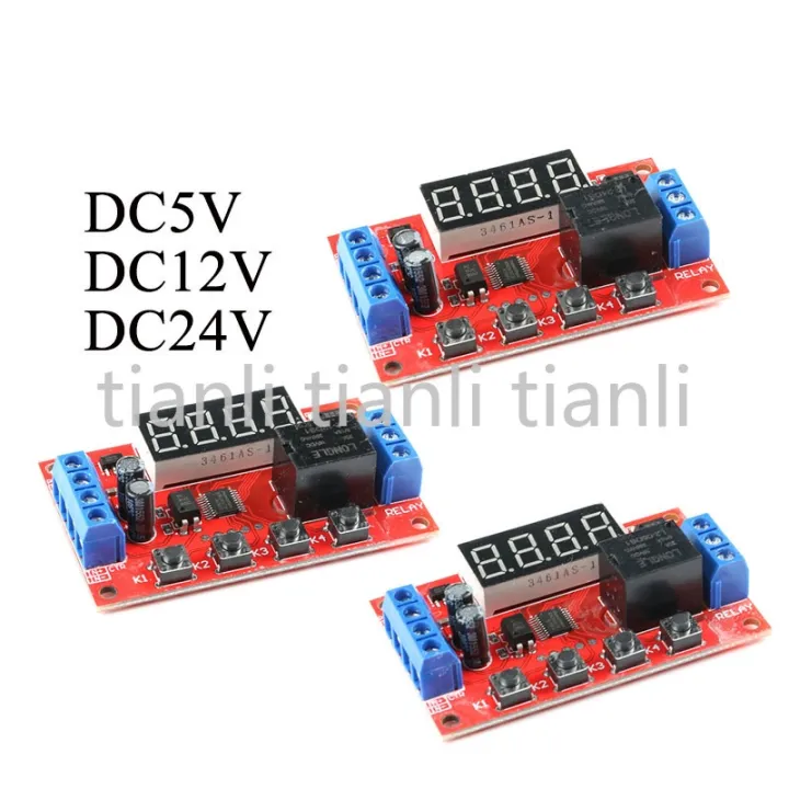 10A DC 5V 12V 24V Adjustable Time Delay Relay Module LED Digital Timing Relay Timer Delay ...