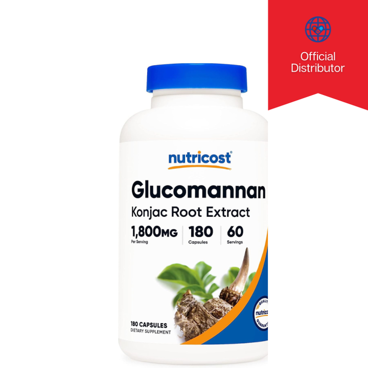 Nutricost Glucomannan Konjac Root Extract 1,800mg, 180 Capsules | Lazada PH