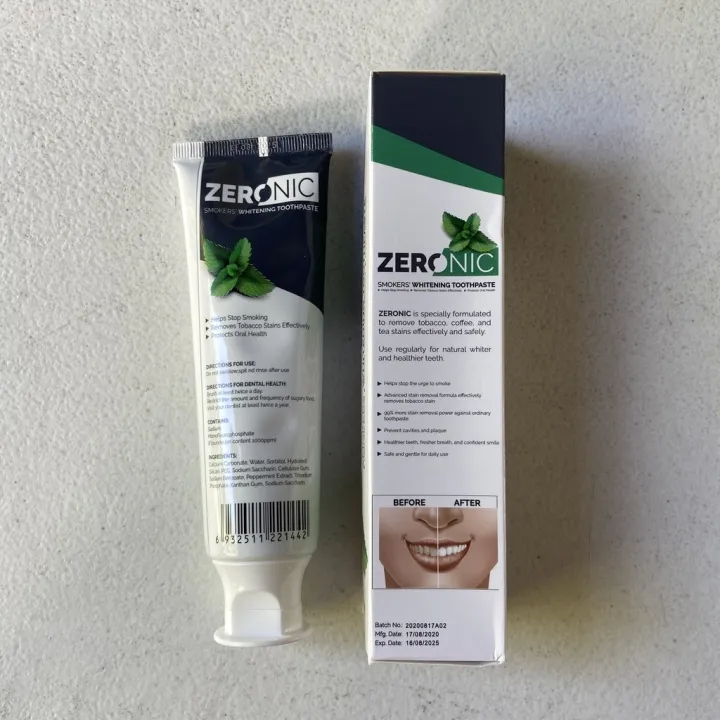 ZERONIC WHITENING TOOTHPASTE STOP SMOKING ORIGINAL | Lazada PH