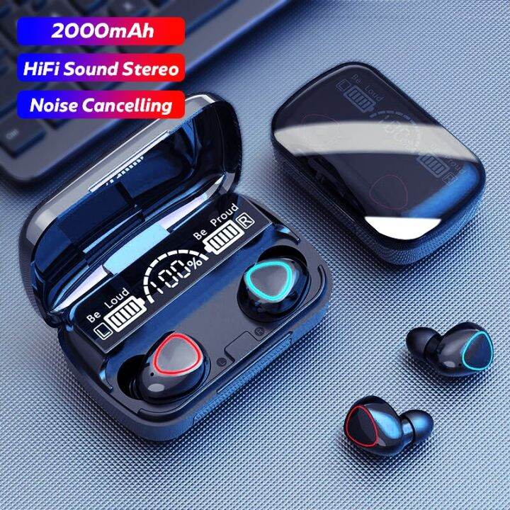 New M10 TWS Wireless Earphones Touch Control 5.1 Headset Waterproof 9D Hifi Quality Earbuds ...