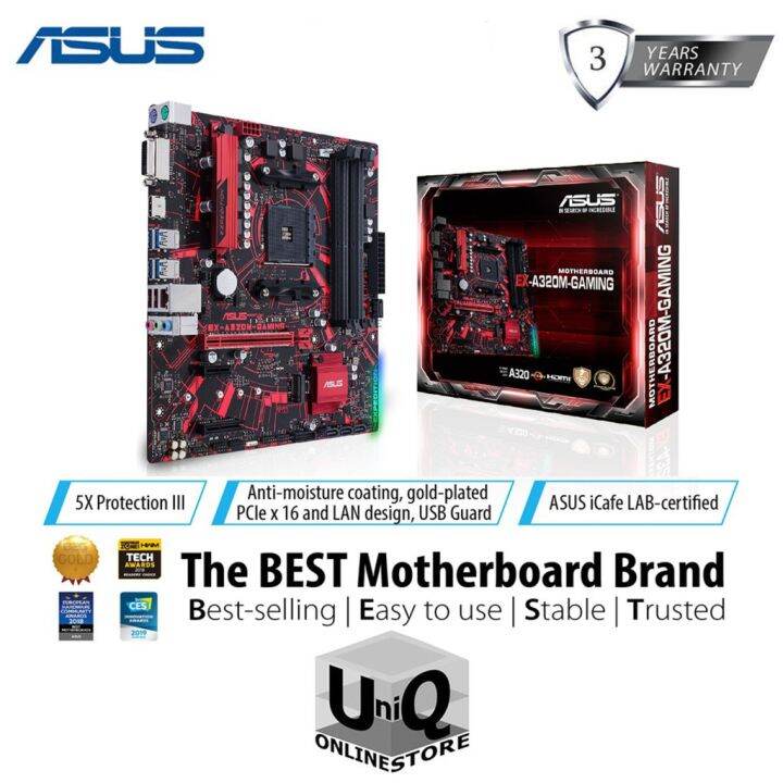 【Ready Stock】 Asus EX-A320M-GAMING AMD A320 Chipset Micro-ATX Gaming ...