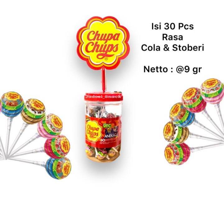 Permen Toples Chupa Chups 30 X 9 Gr Rasa Cola Strawberry by Jadoel ...