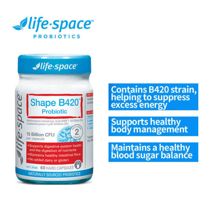 【Weight Management】Life Space Shape B420 Probiotics（ 60 Capsules）For Diet Lose Weight & Reduce ...