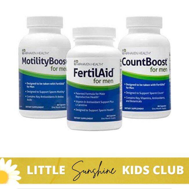 GHY-FertilAid for Men MotilityBoost, Countboost Bundle, Maca ...