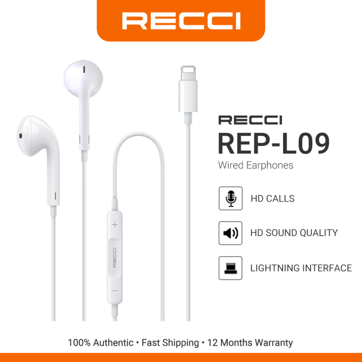 RECCI REP-L09 Wired Earphone White | Lazada PH