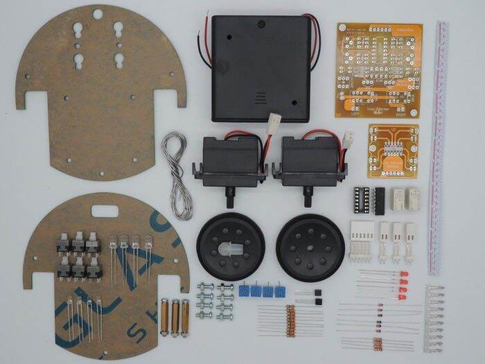 Kit Robot Line Follower /Line Tracer Analog V2 with 4 VR 4 line Sensor ...