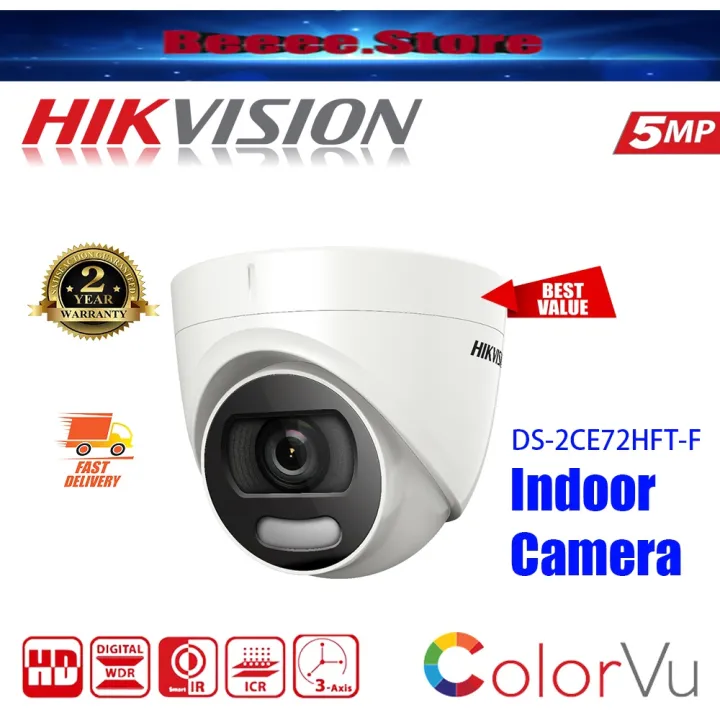 HIKVISION DS-2CE72HFT-F 3.6MM 5MP ColorVu Fixed Turret Camera COLORVU ...