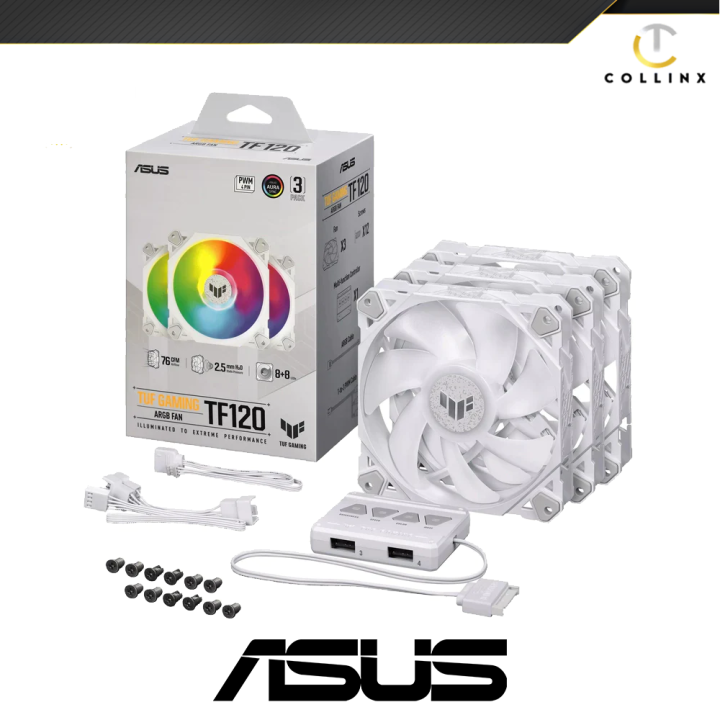 ASUS TUF GAMING TF120 WHITE ARGB FAN | Class-Leading Airflow | Advanced ...