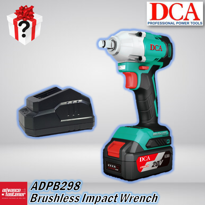 DCA 20V Brushless Impact Wrench ADPB298 (Set) **1 unit 4.0Ah Battery & 1 unit Charger & Extra ...