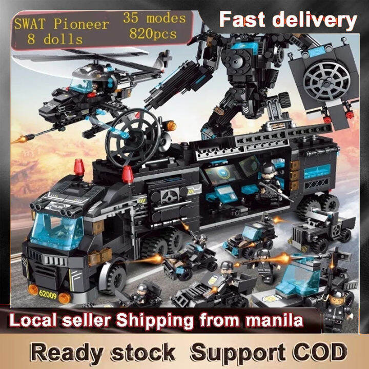 1000 Pieces Red Sea Cruiser Compatible Lego Set Mini Particle Building ...
