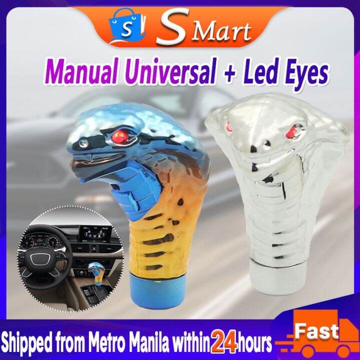 Universal LED Cobra Four Flash Mode 2 Colors Car Shifter Knob Handle ...