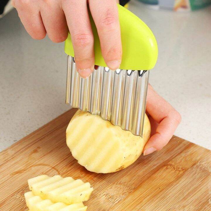 Cutter Chip French Fry Maker Wavy Knife Fries kitchen Tools | Lazada.co.th