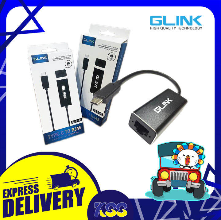 สายแปลงสัญญาณมือถือ Converter Type-C TO LAN GLINK GL014a RJ45 Gigabit ...