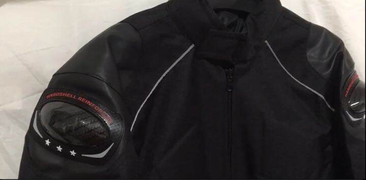 Jaket Hitam Full Protektor Sikut dan Bahu | Lazada Indonesia