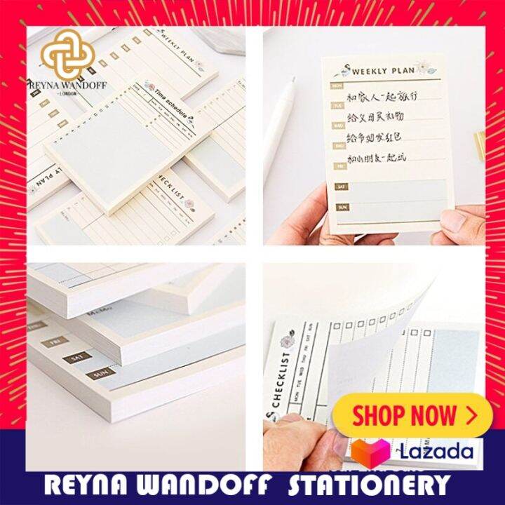 Personal Schedule Timetable Notepad Sticky Note Weekly Monthly To Do ...