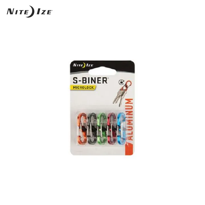 Nite Ize S-Biner MicroLock, Locking Key Holder, 5-Pack, Assorted Colors ...