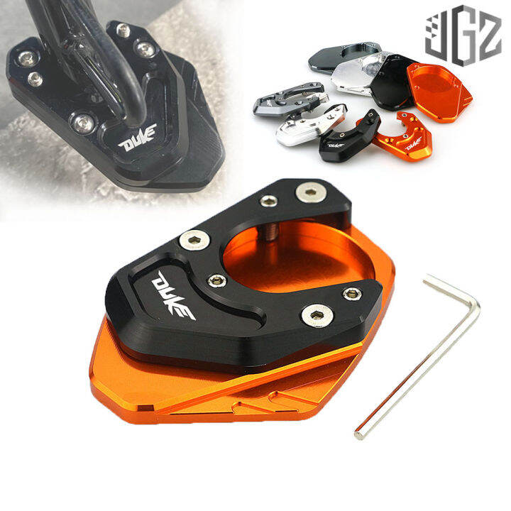 For KTM duke 125 200 390 Motorcycle Kickstand Side Stand Enlarger Foot Extension Plate Pad ...