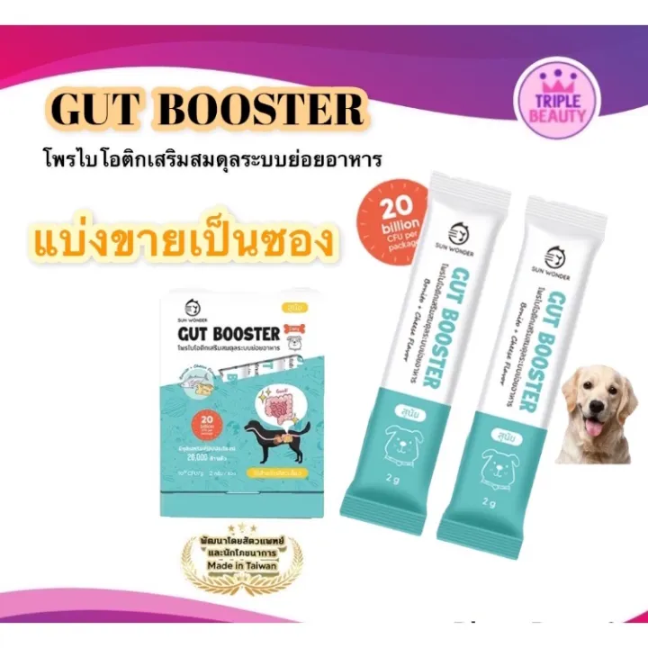 Gut Booster ผงโพรไบโอติก ปรับสมดุลลำไส้ แก้ท้องเสีย ท้องผูก อาเจียน ...