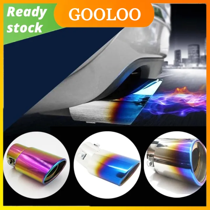 Gooloo Universal Stainless Steel Car Exhaust Muffler Tip for Car Round ...