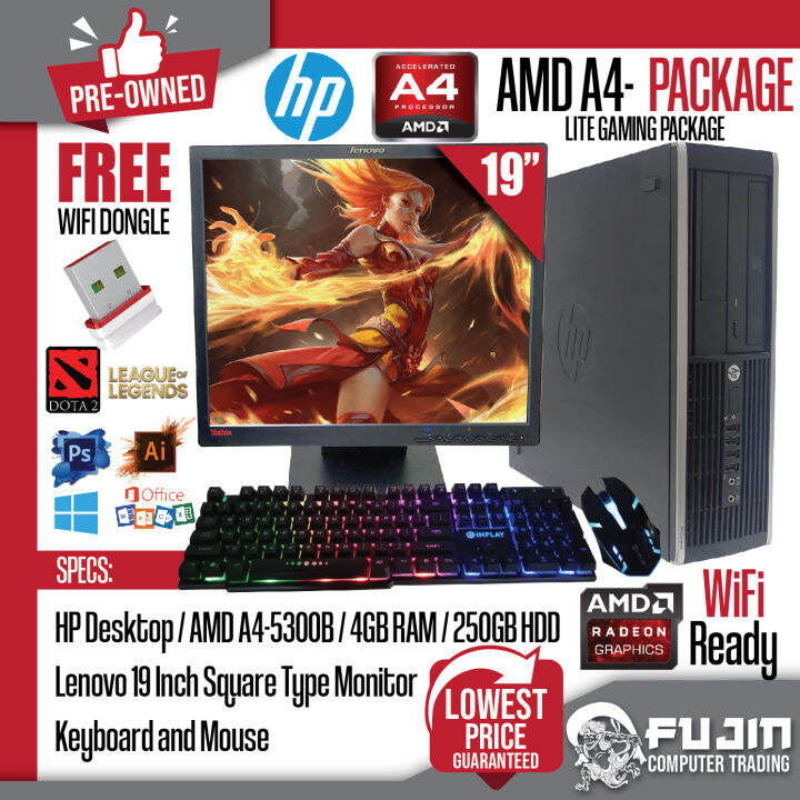 LITE GAMING COMPUTER PACKAGE / AMD A4-5300B / 4GB RAM / 250GB HDD / AMD ...