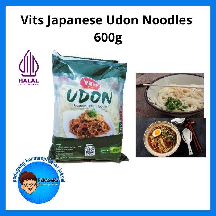 Vits Japanese Udon Noodles 600g/ Vit's Udon Halal 600g/ Mie Udon Jepang ...