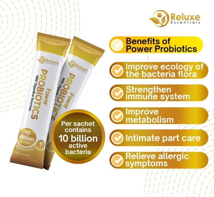 [10 SACHETS] Power Probiotics with Digestive Enzymes 10Billion CFU ...