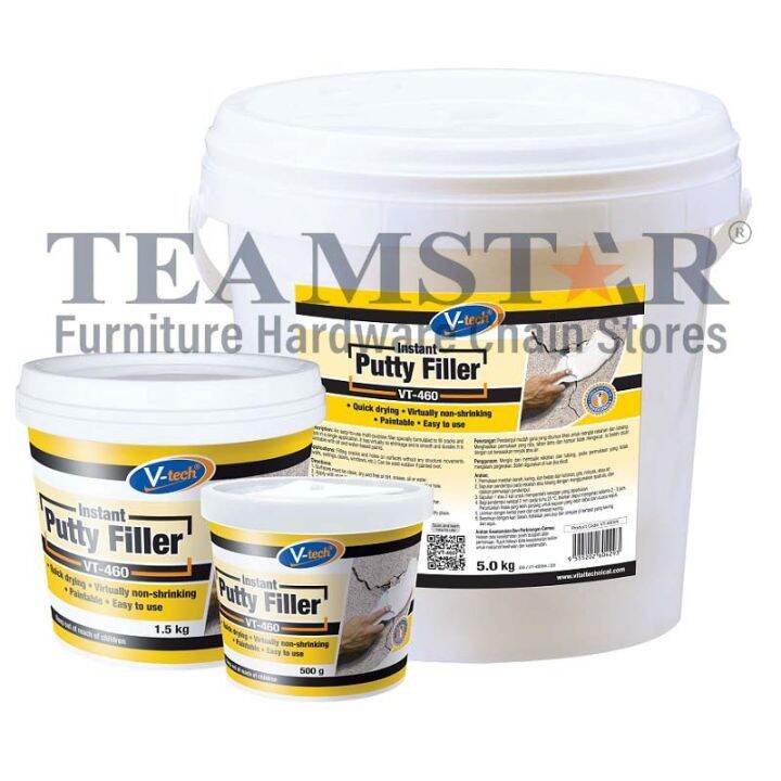 【TEAMSTAR】 V-tech Vital VT-460 Instant Putty Filler White 500 G only ...