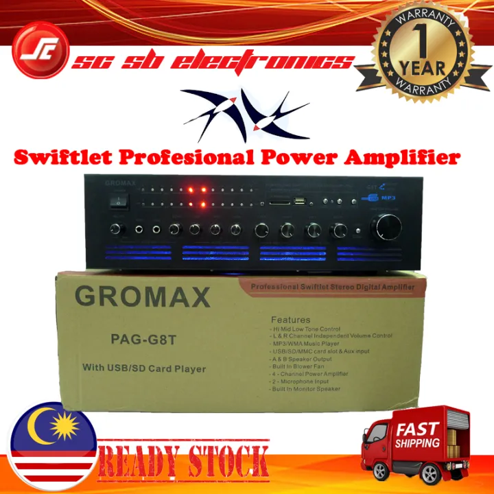 GROMAX G8T Professional Power Amplifier Swiftlet Farming use (rumah ...