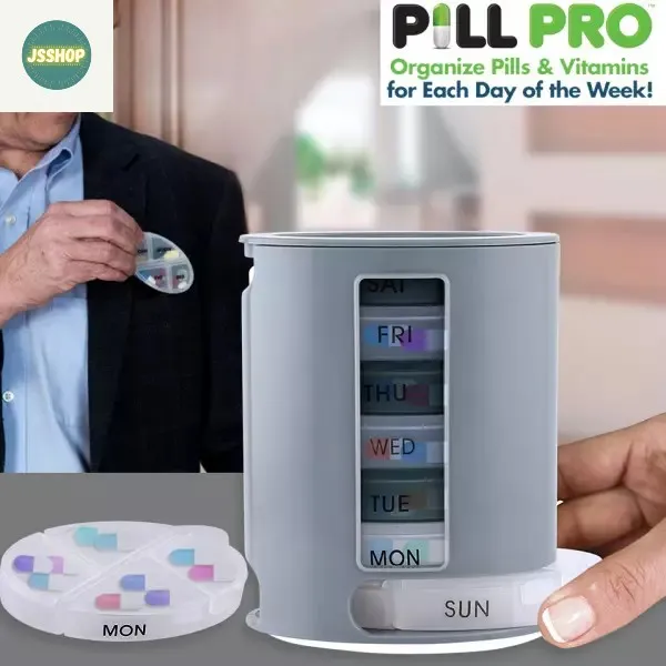 Js shop Pill Pro Medicine Organizer Weekly Pill Organizer, 1 Dispenser ...