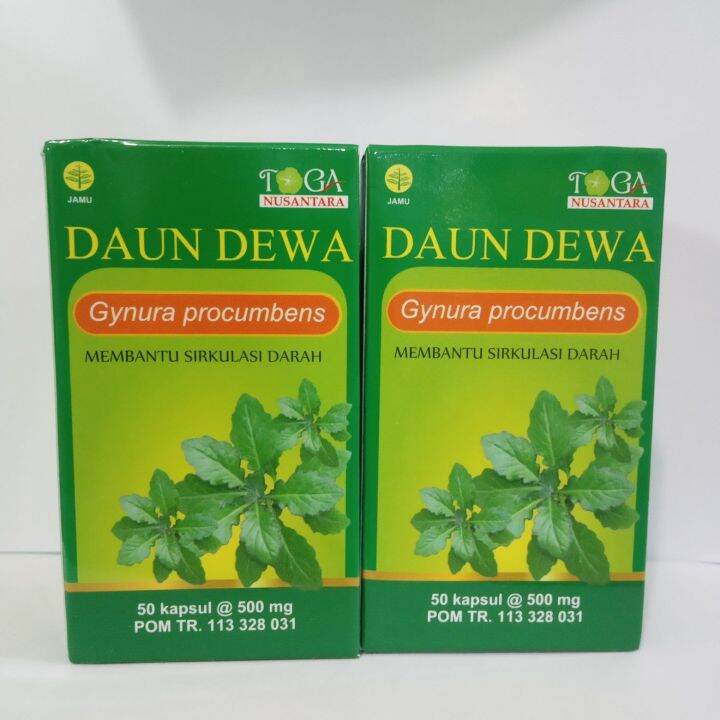 Daun Dewa 50 kapsul Toga Nusantara Herbal obat Kolesterol Alami ...
