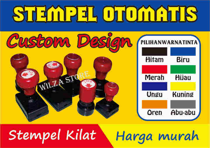 stempel otomatis (Stempel Flash) ukuran standar | Lazada Indonesia