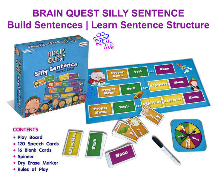 Brain Quest Silly Sentence Game English Educational Christmas Xmas Gift ...