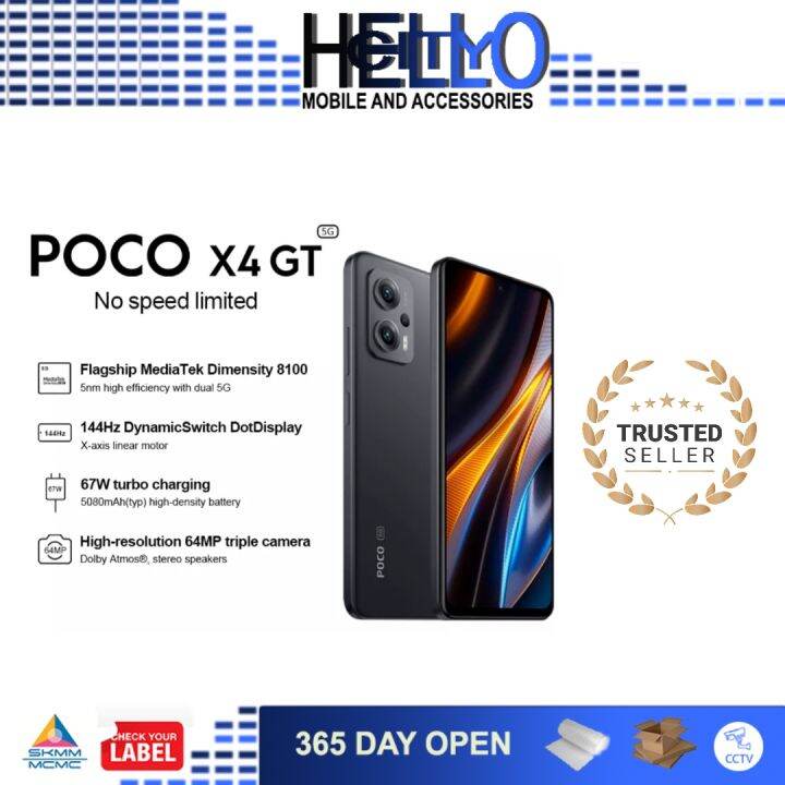 POCO X4 GT 5G ( 8GB+256GB ) Smartphone - 1 Year Local Official Warranty | Lazada
