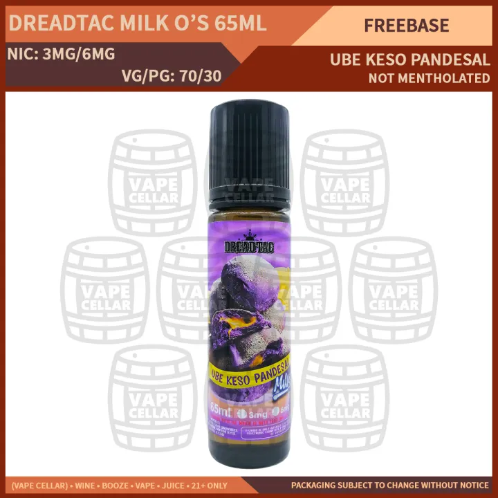 Dreadtac Milk O's Mini 65ML Ube Keso Pandesal (3MG, 6MG) | Lazada PH